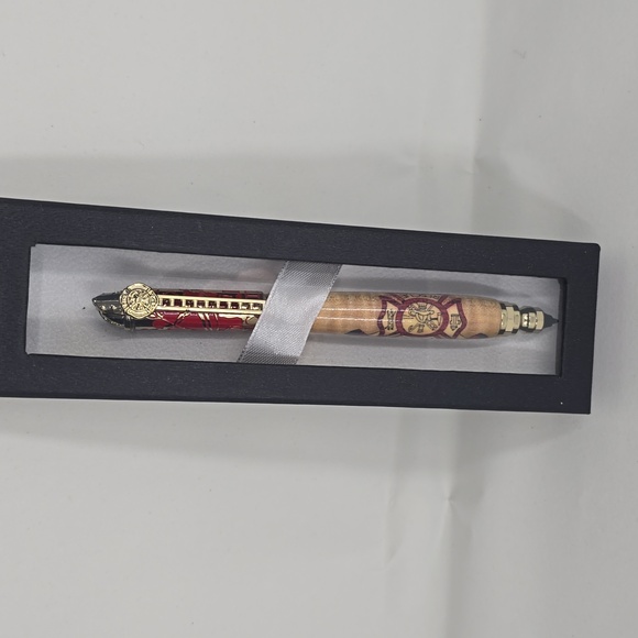 Accessories | Fire Fighter Pen Wood Inlays Comes With A Gift Box | Poshmark